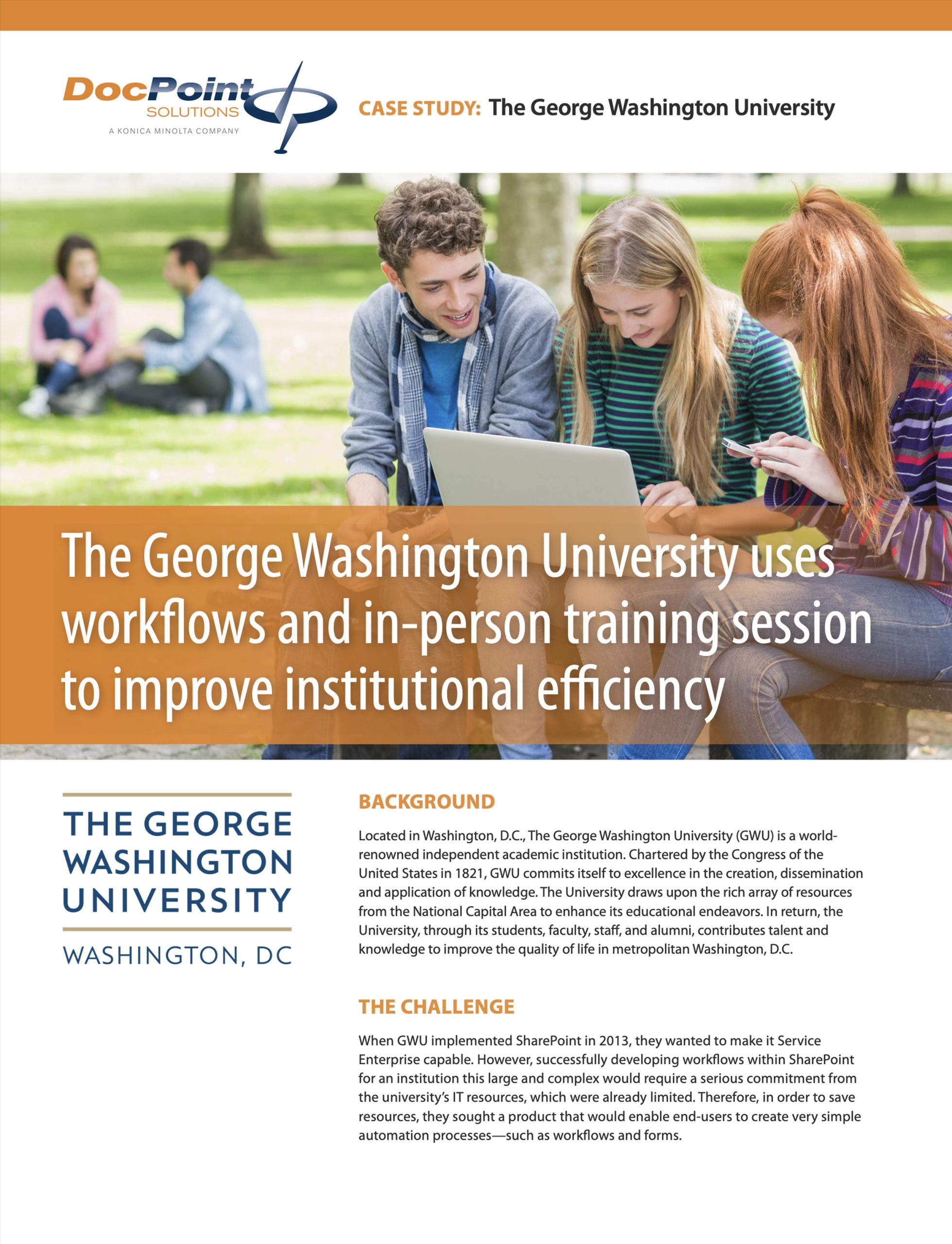 GWU Improves Institutional Efficiency | DocPoint Solutions