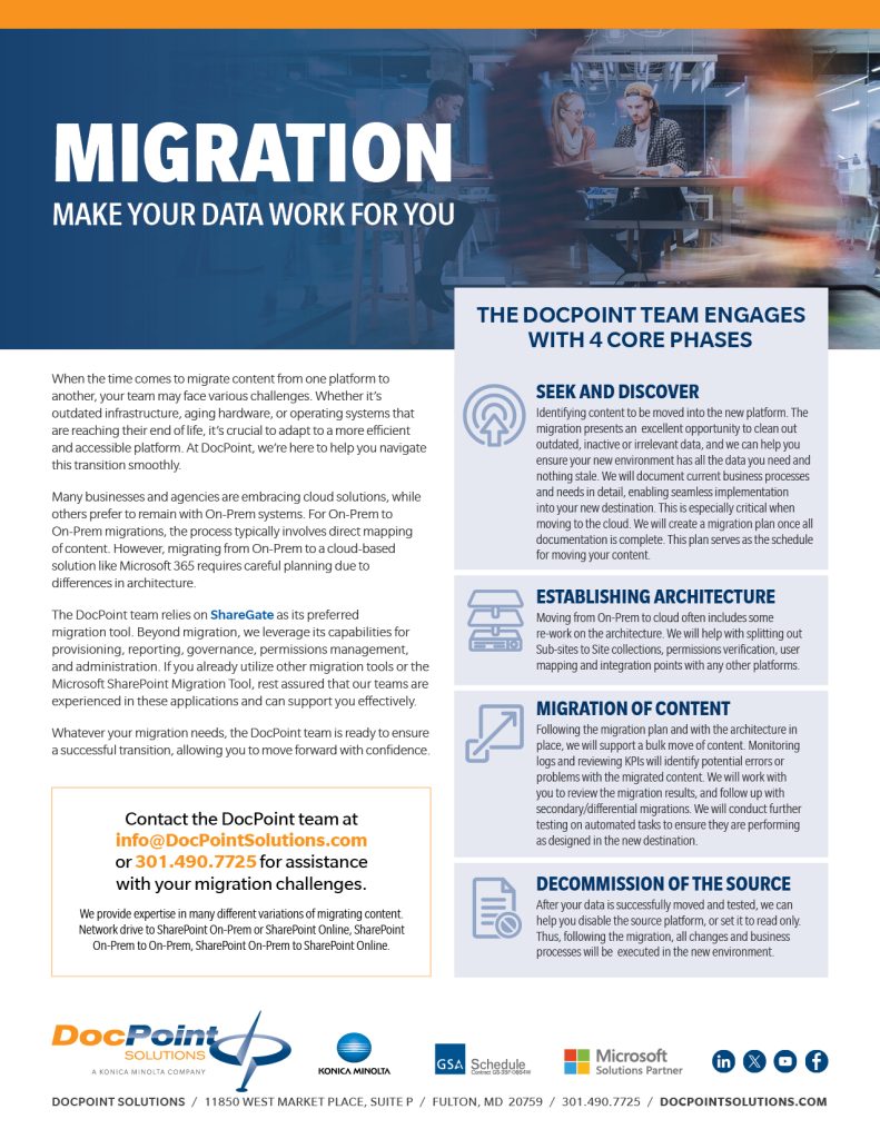 Migration Make Your Data Work For You Docpoint Solutions